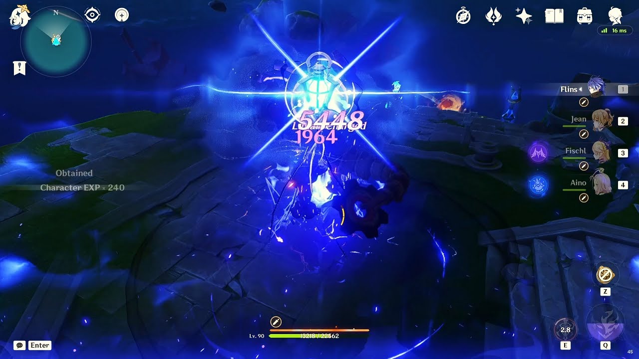 C0 Flins (consistent) Triple Mini Burst — Simulating his C1 with attack ...
