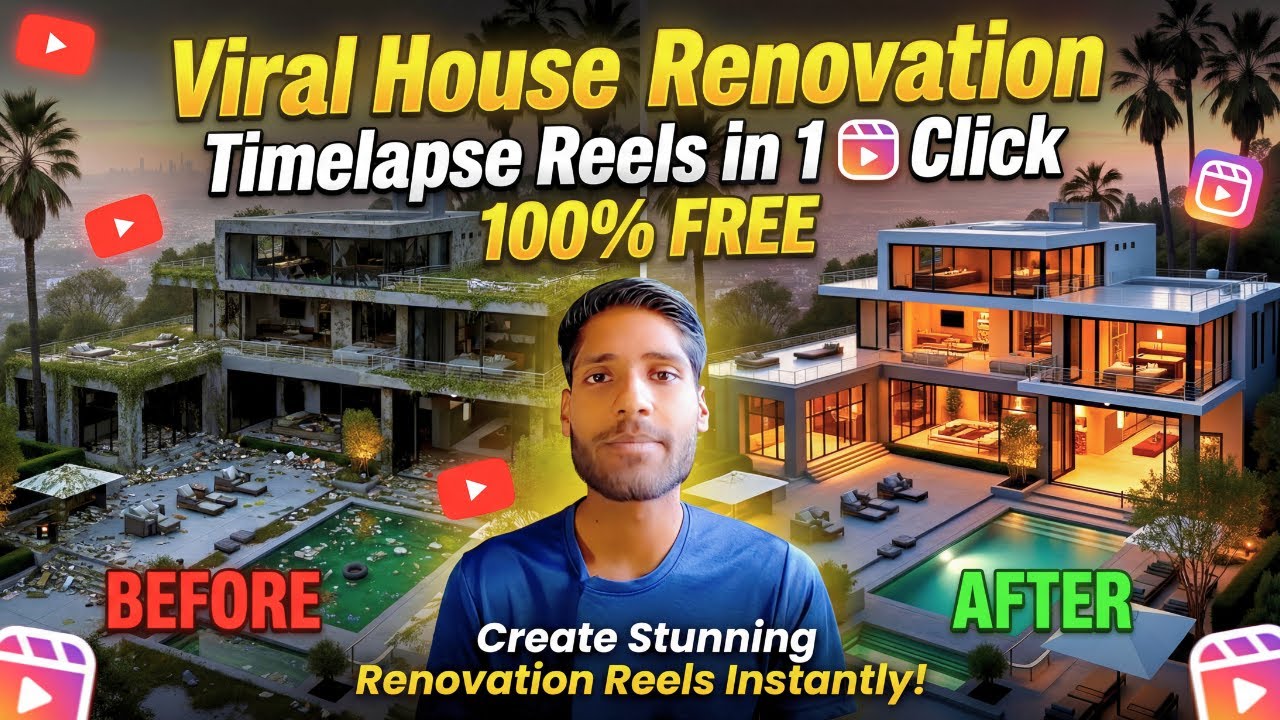 How to Create Viral House Renovation Timelapse Reels in 1 Click – Text ...