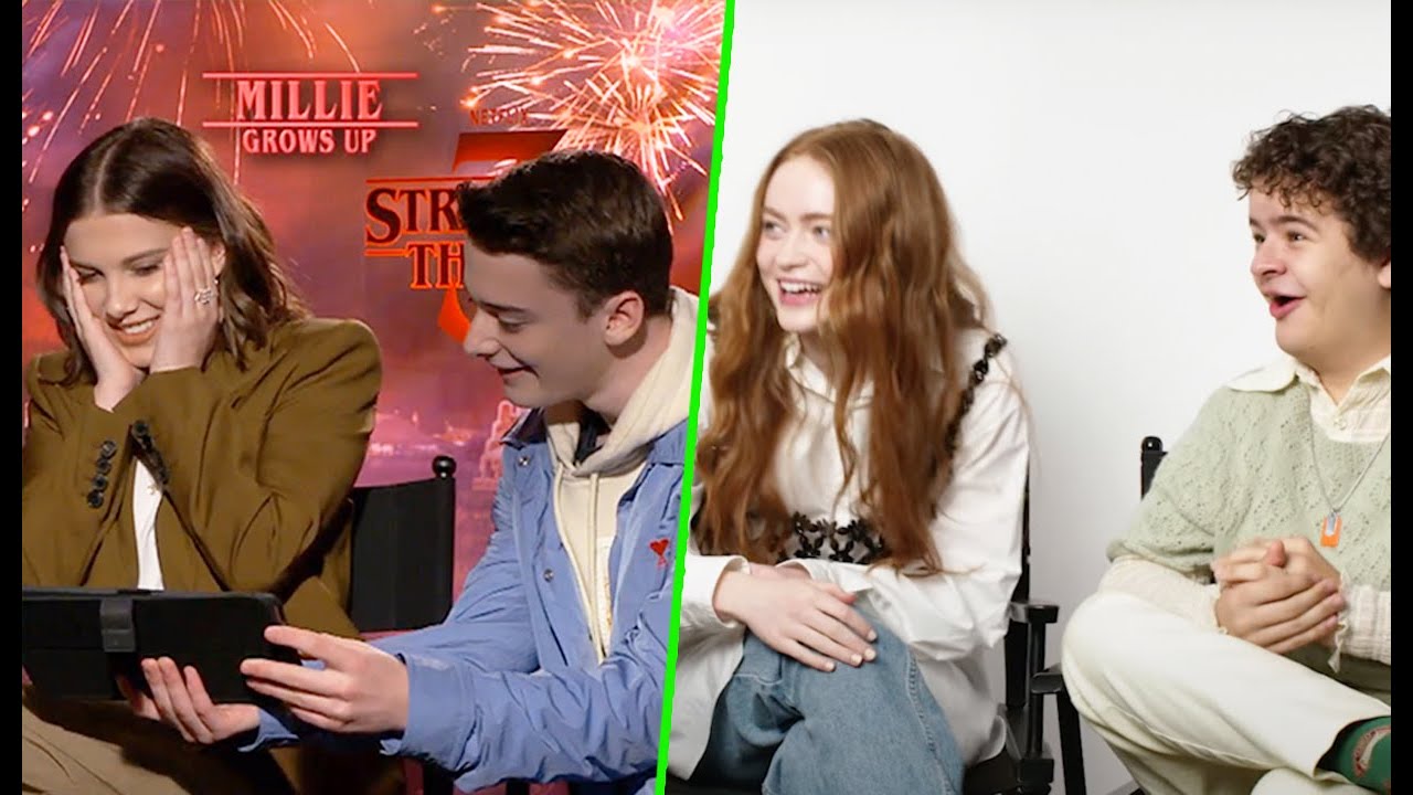 Moments When Stranger Things Cast React To The Show! - YouTube
