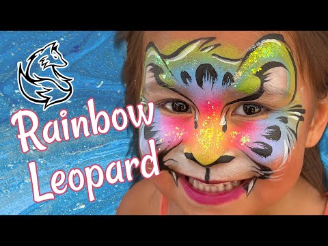 Easy Rainbow LEOPARD - Face Paint Tutorial