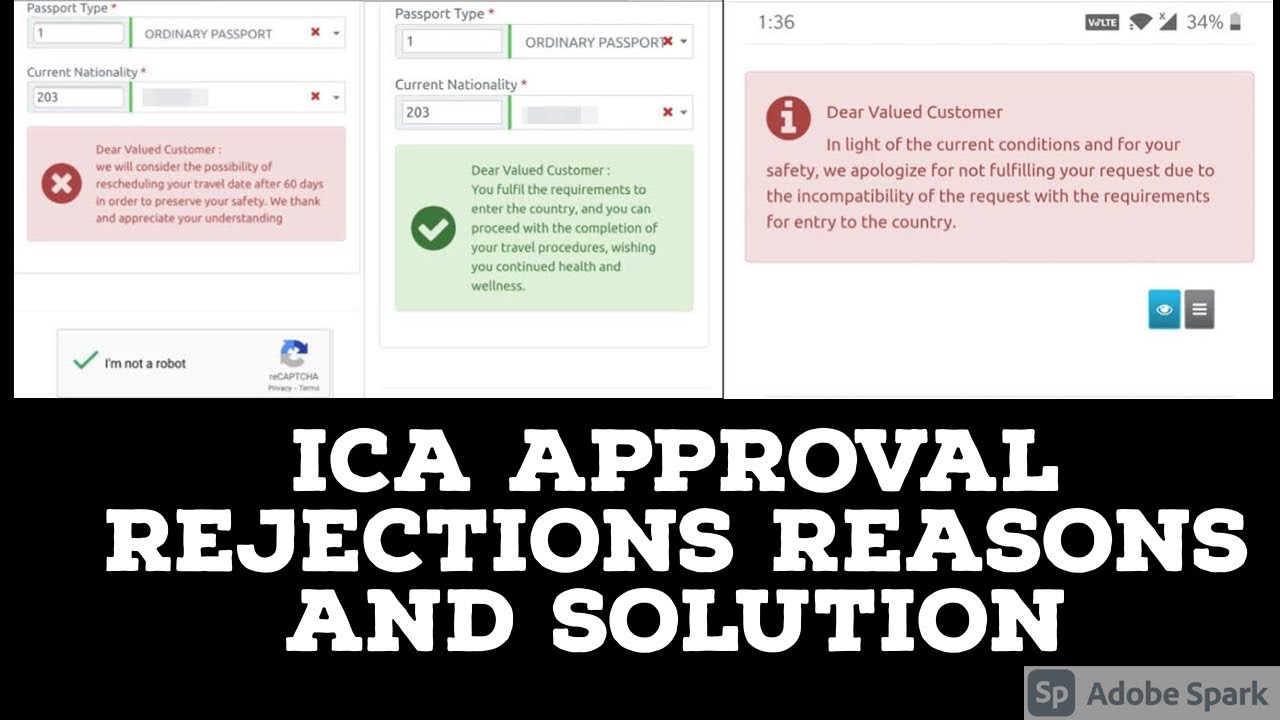 ICA Approval Rejection Reasons And Solution - YouTube