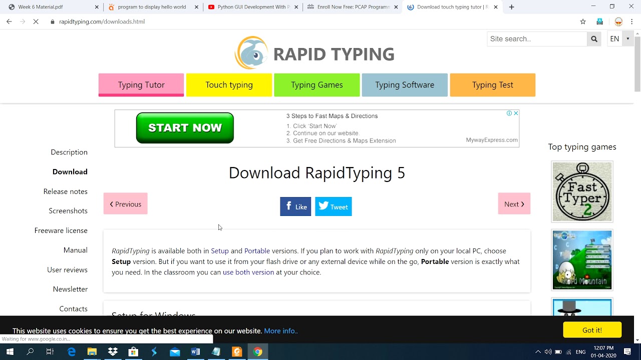 Download and Install Rapid Typing Software - YouTube