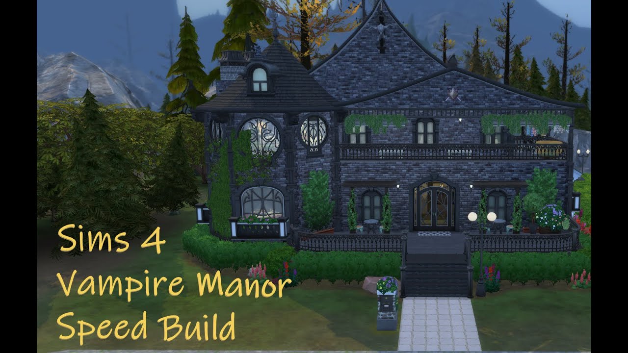 Sims 4 Vampire Home Speed Build - YouTube