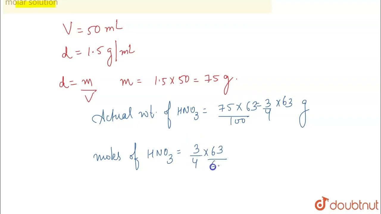 What Volume Of Water in ML Should Be Added To 50 Ml Of HNO 3 Having what-volume-of-water-in-ml-should-be-added-to-50-ml-of-hno-3-having