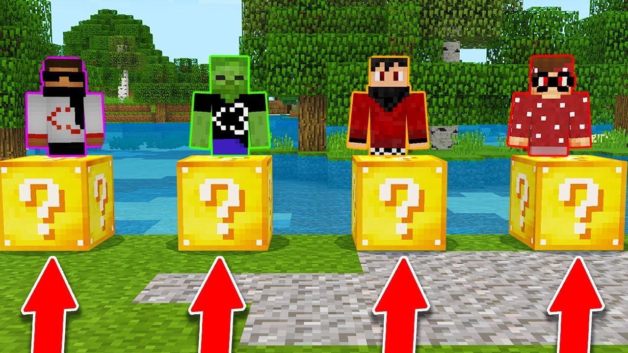 MCPE YOUTUBER LUCKY BLOCK CHALLENGE! - Minecraft Pocket Edition - YouTube