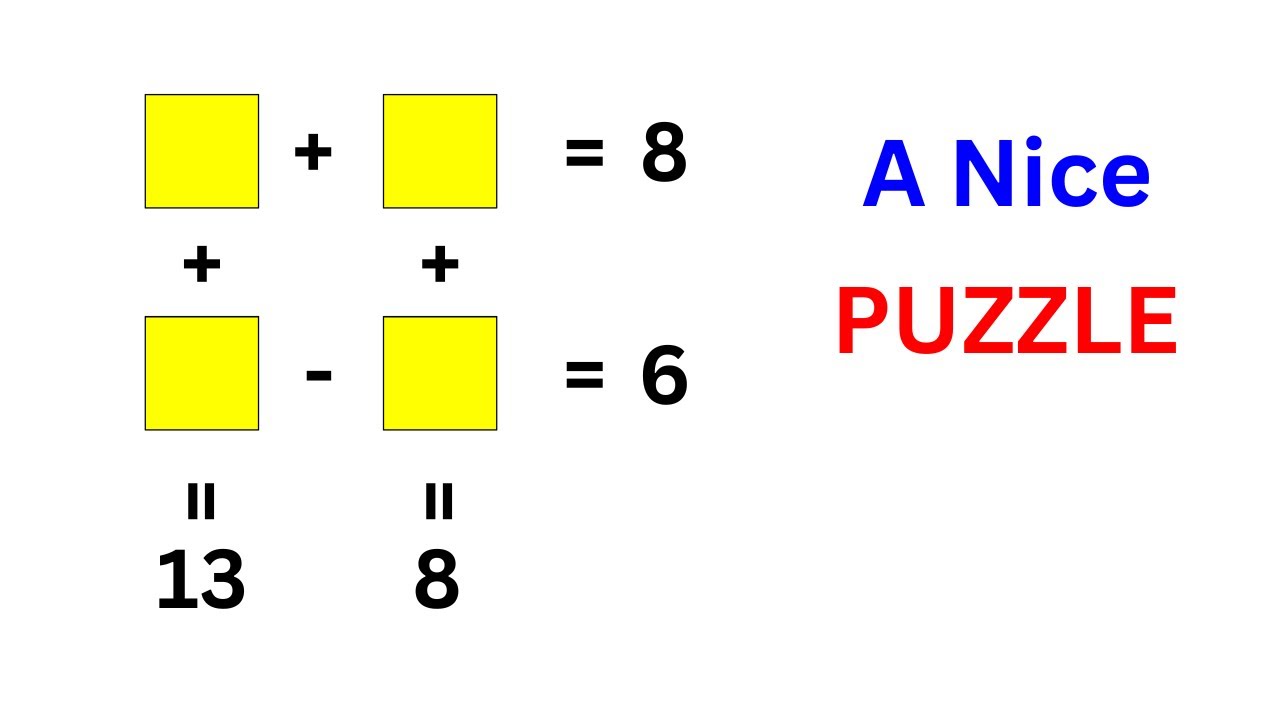 An Interesting Math Puzzle - YouTube