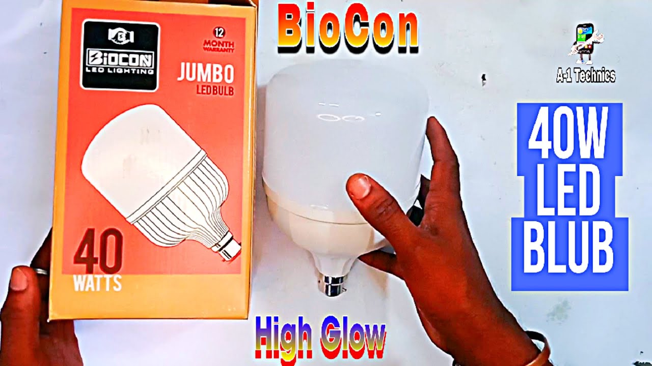40w LED BluB BIOCON @a1technics - YouTube