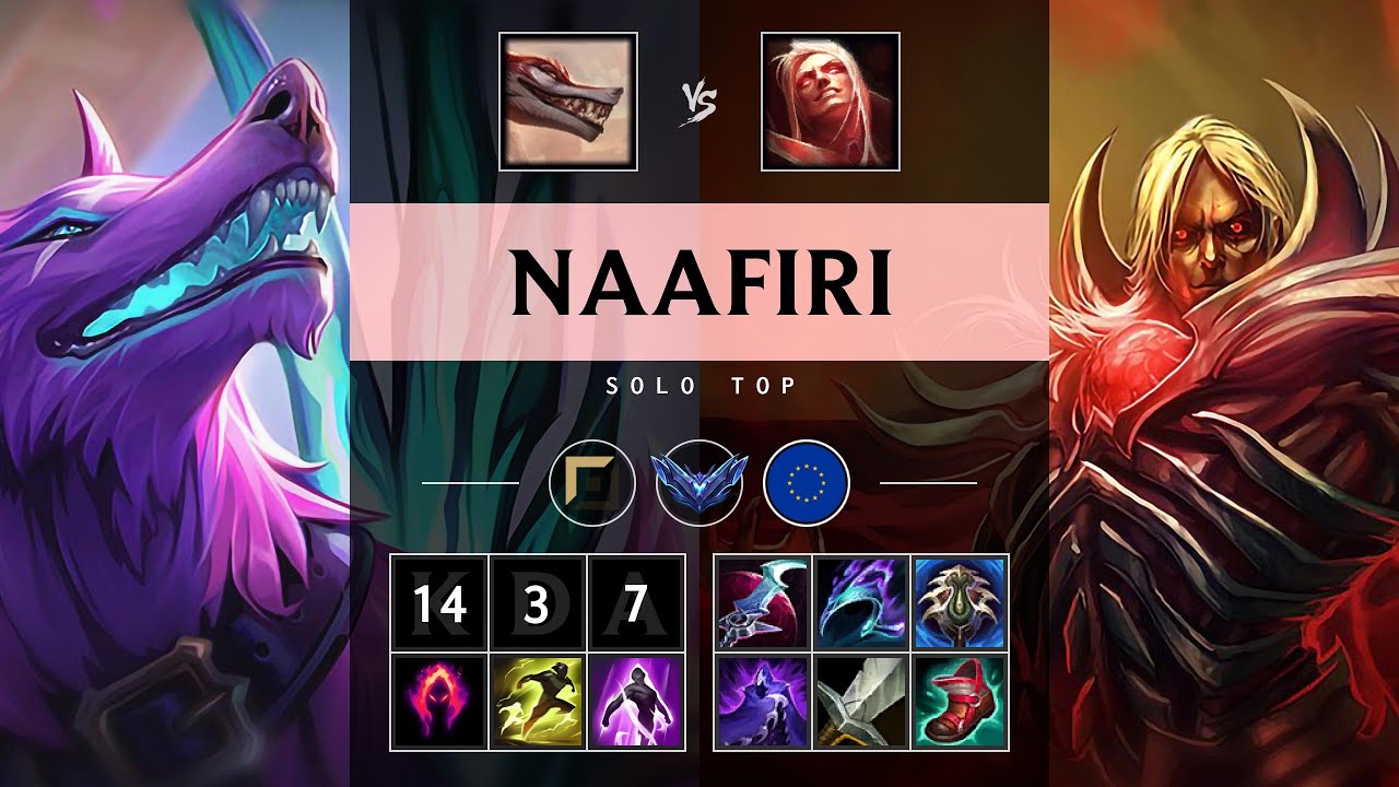 Naafiri Top vs Vladimir: Triple Kill, Legendary - EUW Diamond Patch 25.S1.2 - YouTube