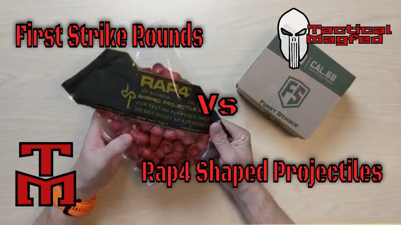 First Strike Rounds Vs Rap4 Plastic Shaped Projectiles | Magfed ...