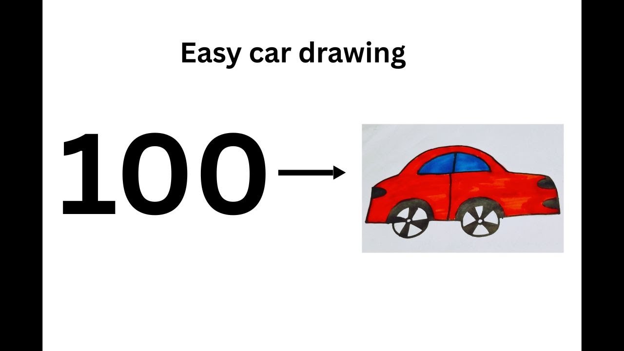 How to draw car drawing from number100|| car drawing|| Kuch sikho ...
