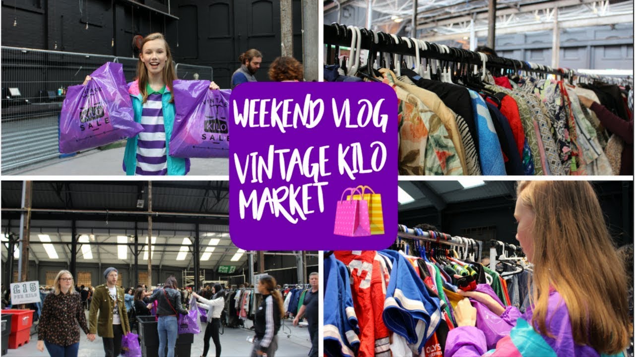 Weekend Vlog : Vintage Kilo Market + Haul - YouTube