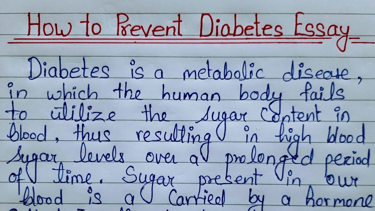 How to prevent diabetes essay in english | essay on how to prevent ...