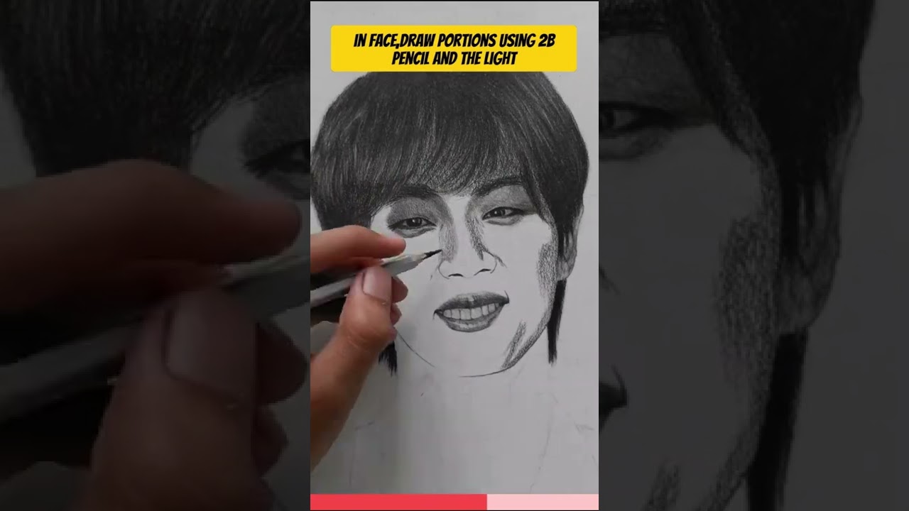 Pencil drawing practice | How to draw - BTS jin drawing . # ...