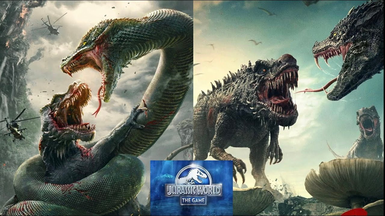 Dinosaur VS Python (Jurassic world The game) - YouTube