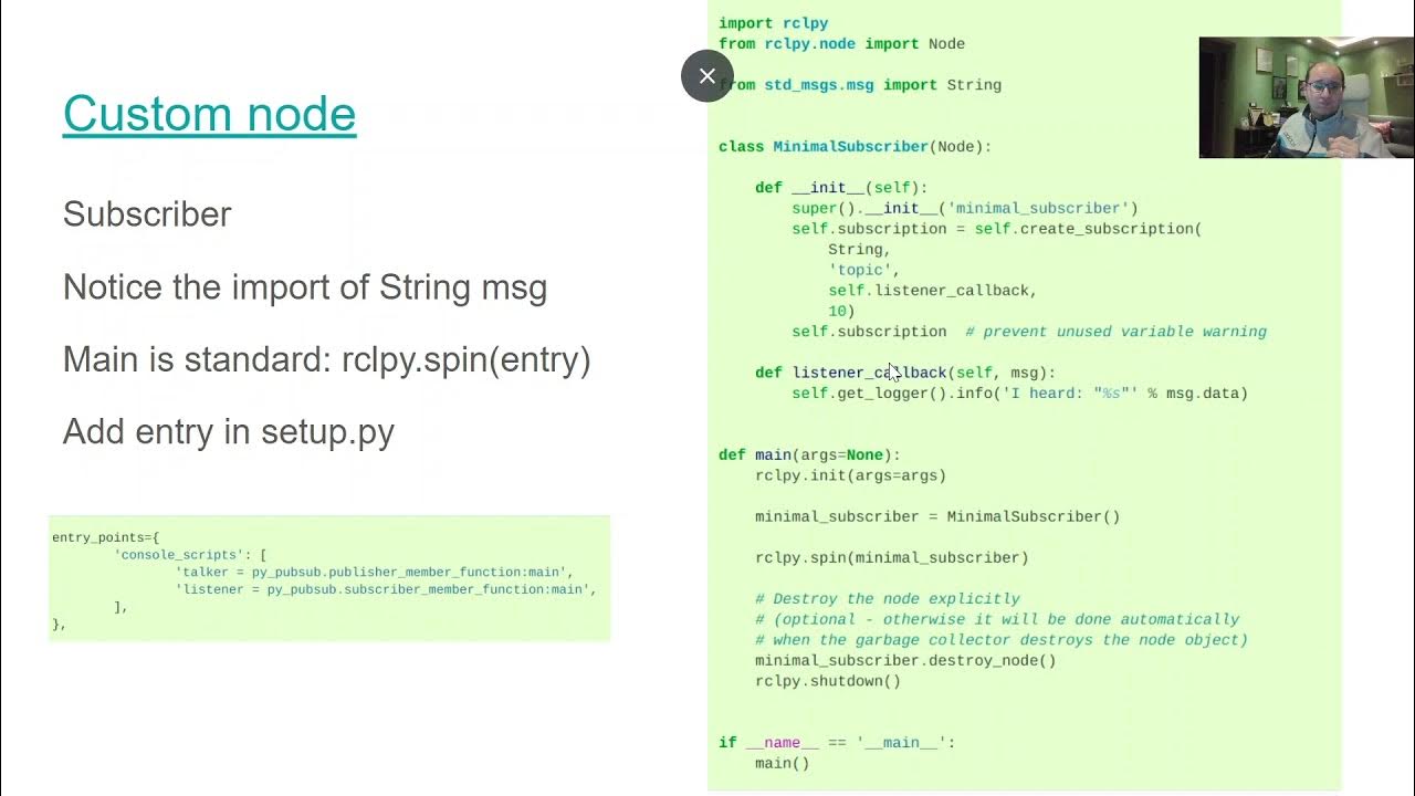 22 Custom Node + Publisher subscriber demo - YouTube