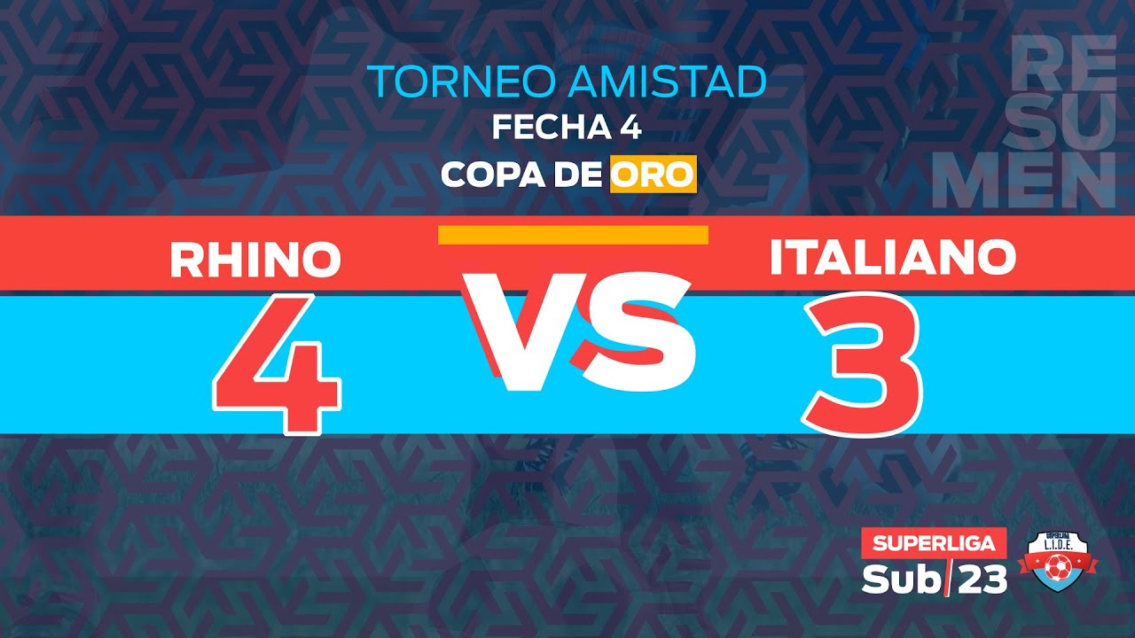 Superliga LIDE | Copa de Oro · Fecha 4 | Rhino 4 - Italiano 3 - YouTube