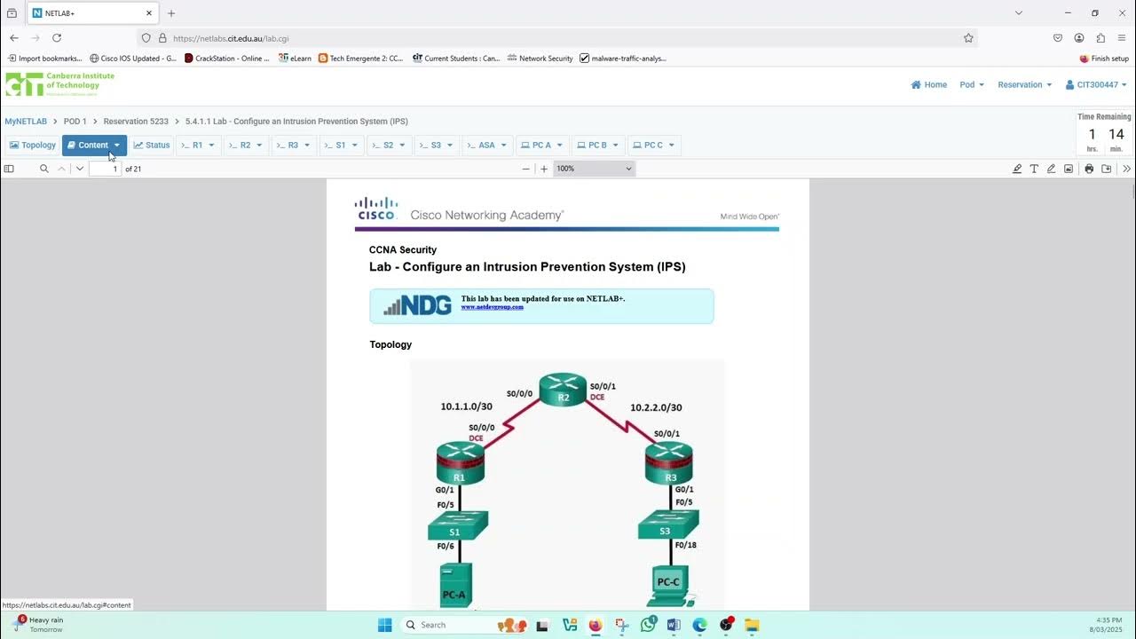 5 4 1 1 Lab Configure an Intrusion Prevention System IPS - YouTube