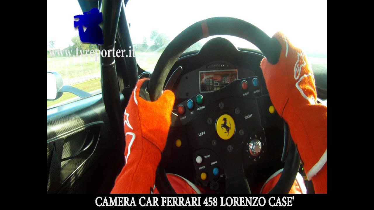 INSIDE FERRARI 458 CAMERA CAR LORENZO CASE - YouTube