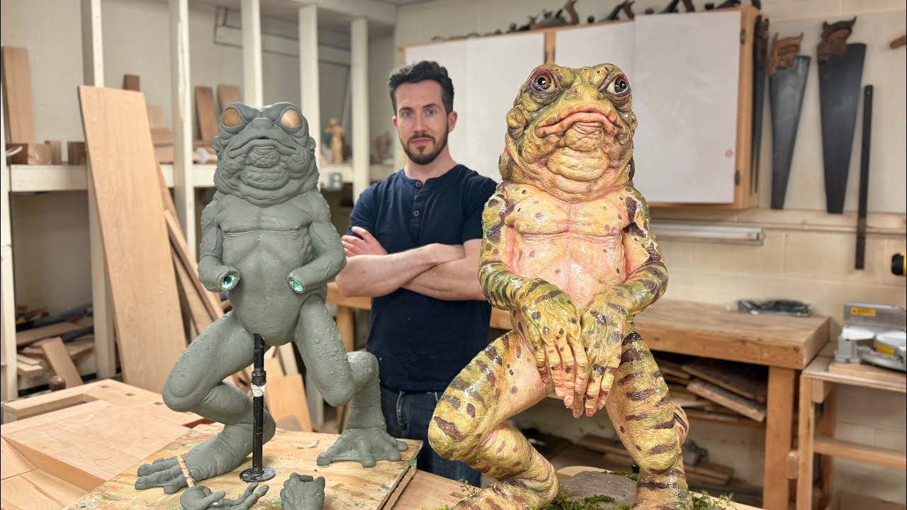 Sculpting The Loveland Frogman - YouTube