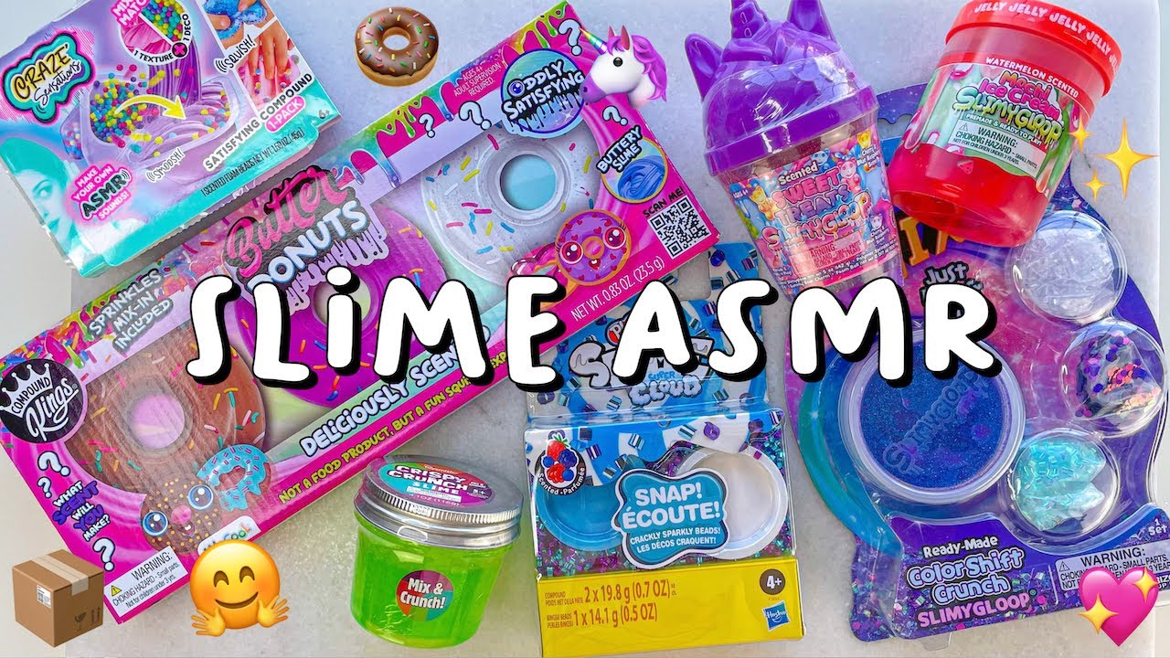 SATISFYING SLIME ASMR | Unboxing Slimes Under $5 from Five Below 📦 ...