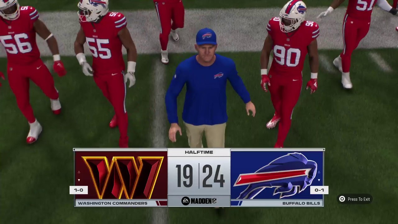 Madden 26 Slow Sim Franchise Mode Season 3 Preseason Week 2 Commanders ...