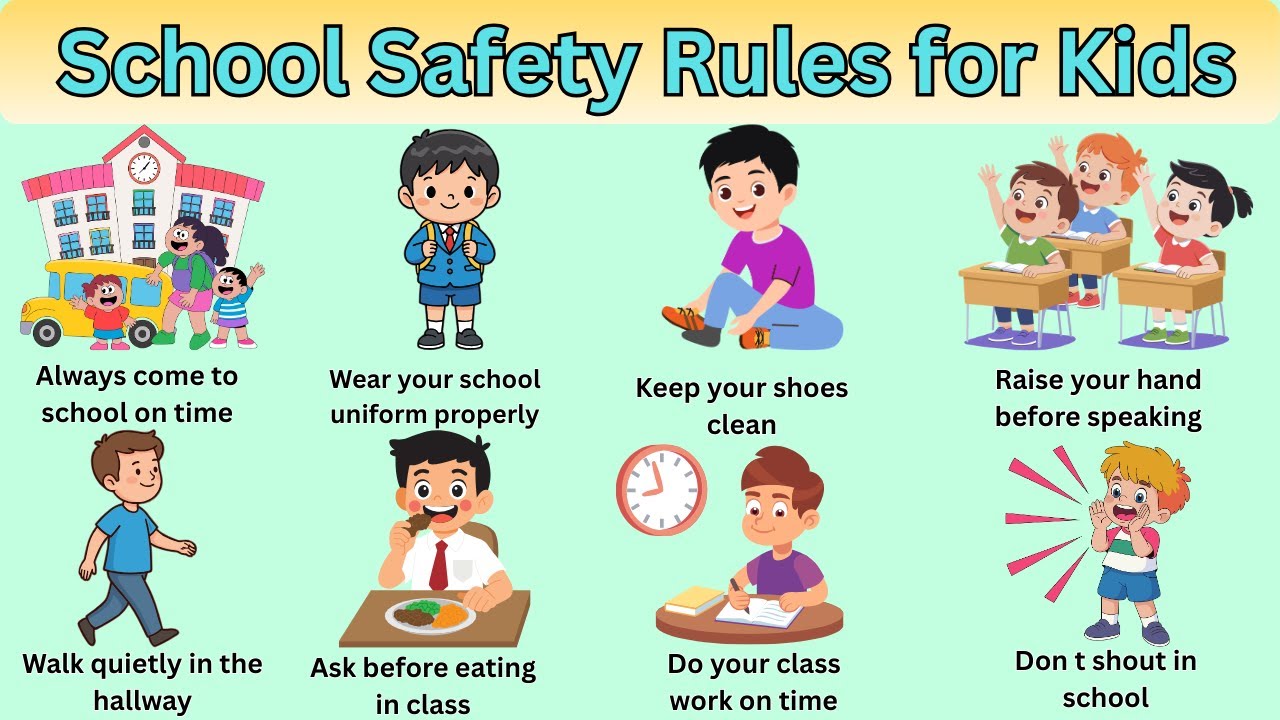 School Safety Sentences For Kids | School Safety Rules for Kids ...