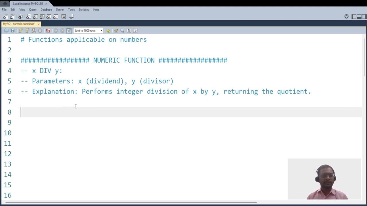 MySQL Numeric functions 02 DIV - YouTube