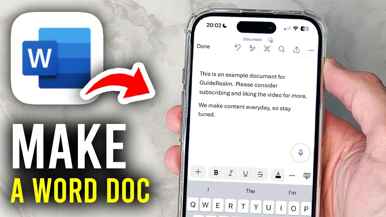 How To Make Word Document In Mobile - Step By Step - YouTube