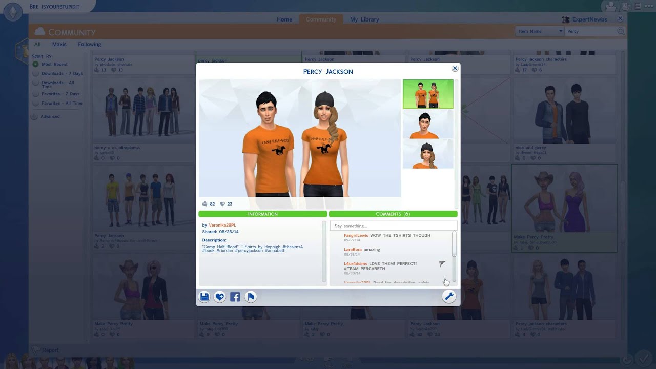 The Sims 4 Percy Jackson Gallery - YouTube