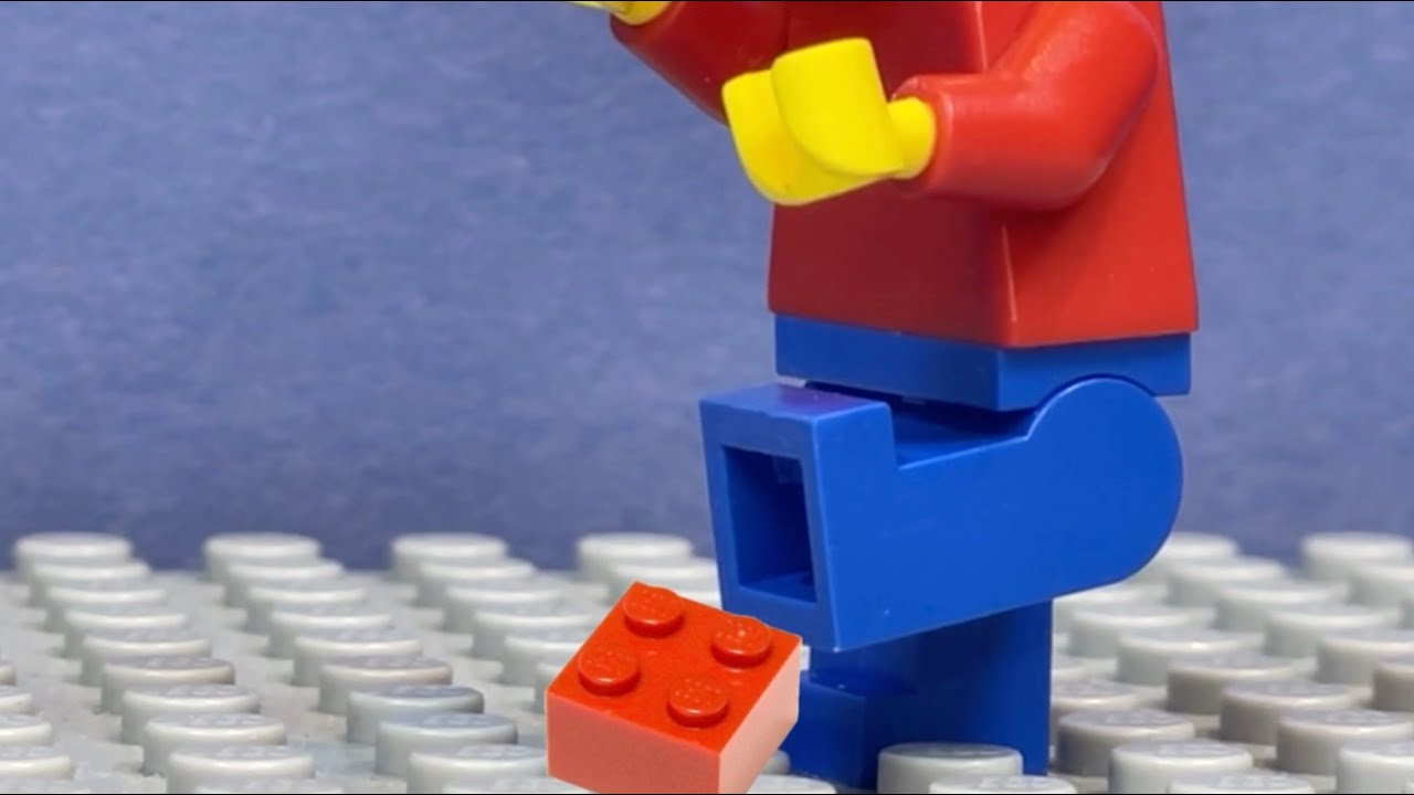 Lego Man steps on a Lego - YouTube