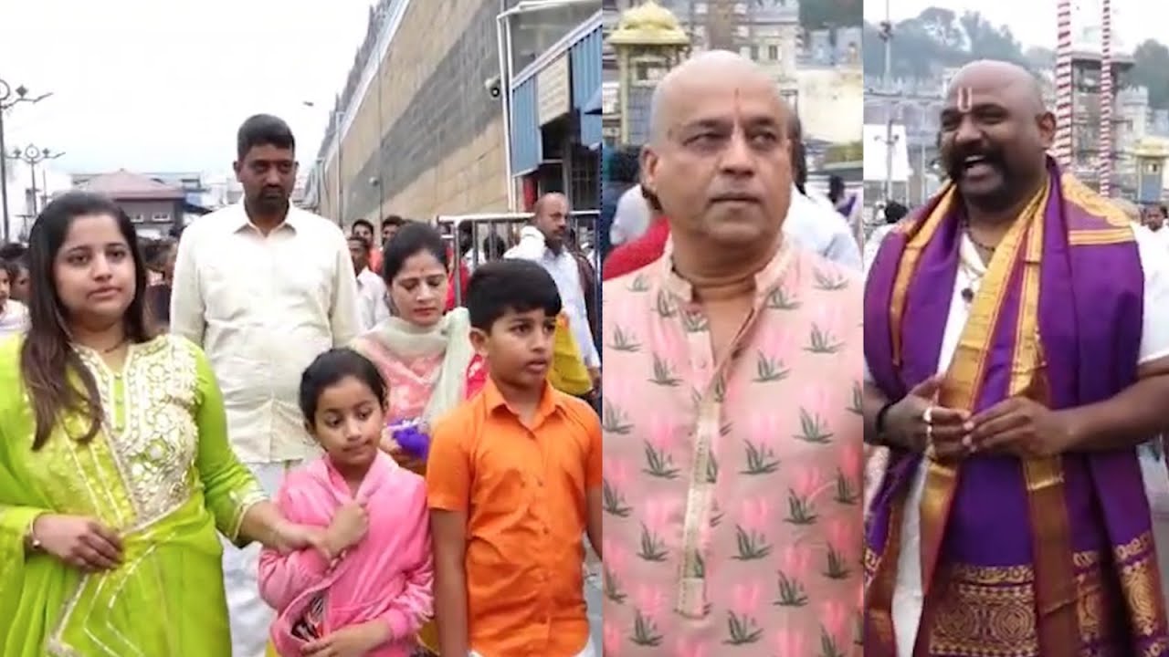 Actor Jeevan Kumar & Producer Sirish Visits Tirumala Temple | Dil Raju ...