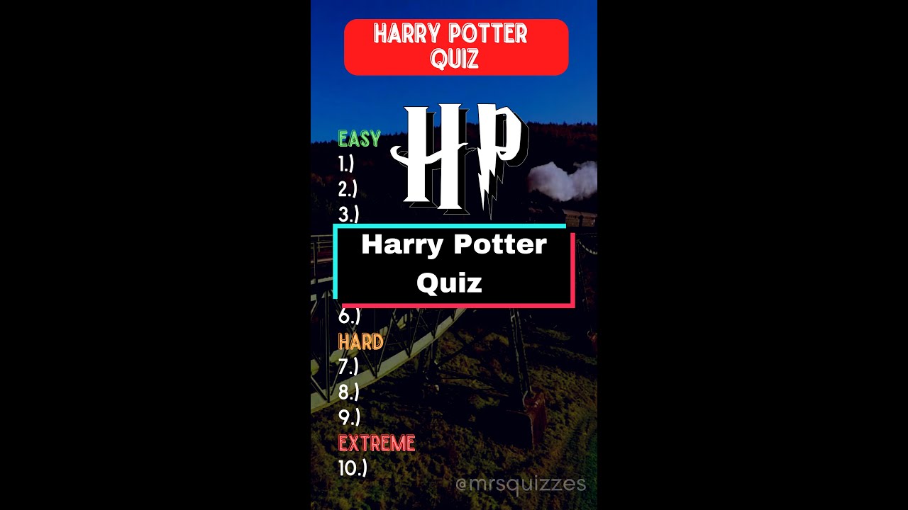 Harry Potter Quiz - Are you a true Potterhead? - YouTube