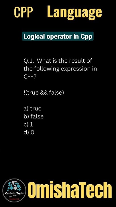 Logical Operator C Programming Shorts Viral Omishatech Logicaloperators Youtube