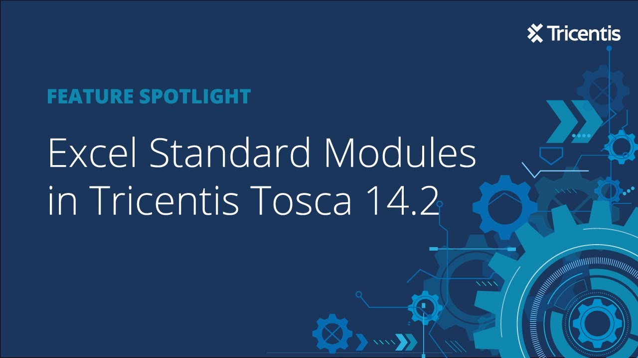 Excel Standard Modules in Tricentis Tosca 14.2 - YouTube