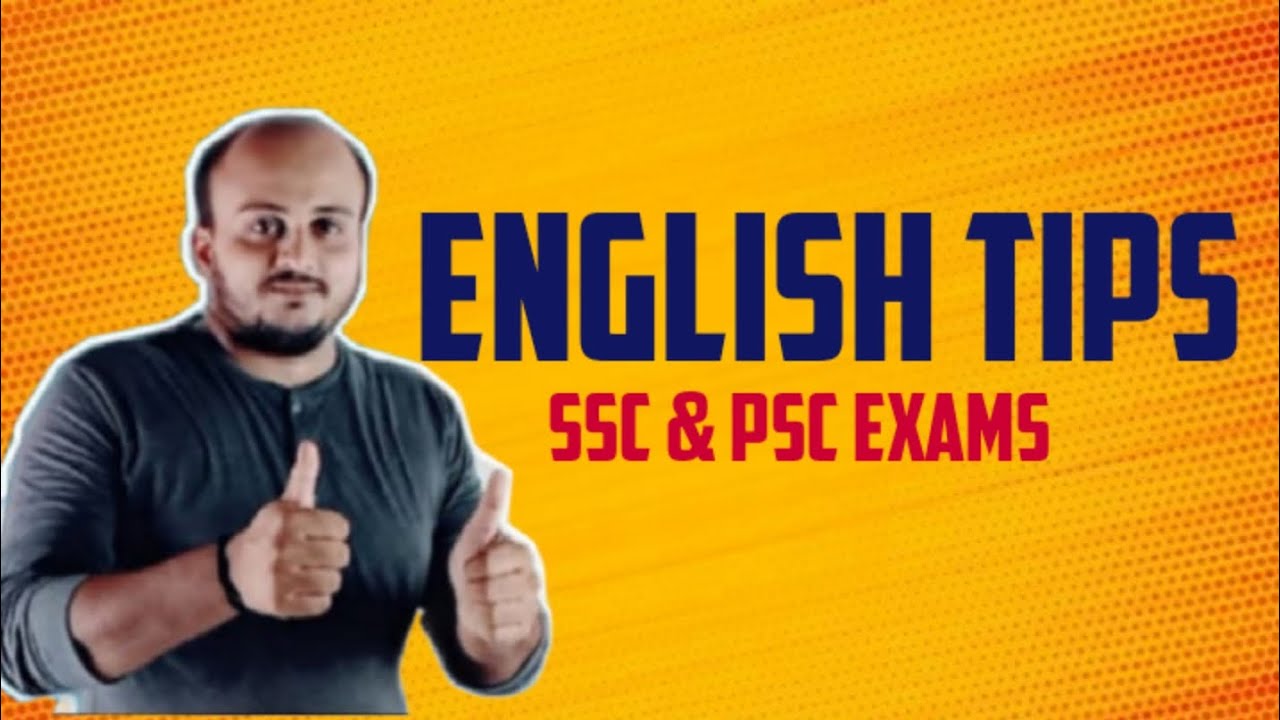 ENGLISH TIPS & TRICKS | SSC & PSC EXAMS | - YouTube