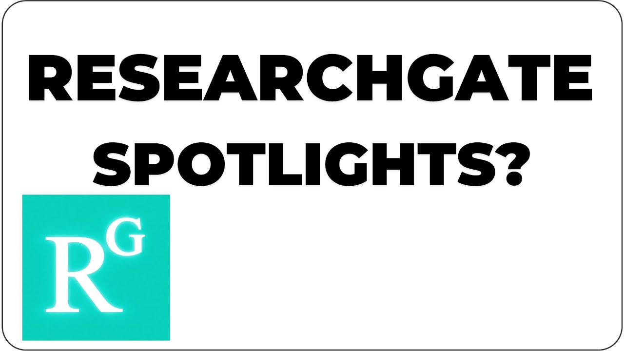 ResearchGate Updated (August 2022) - Research Spotlights - YouTube