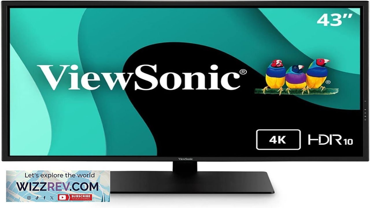 ViewSonic VX4381-4K 43 Inch Ultra HD MVA 4K Monitor Widescreen with ...
