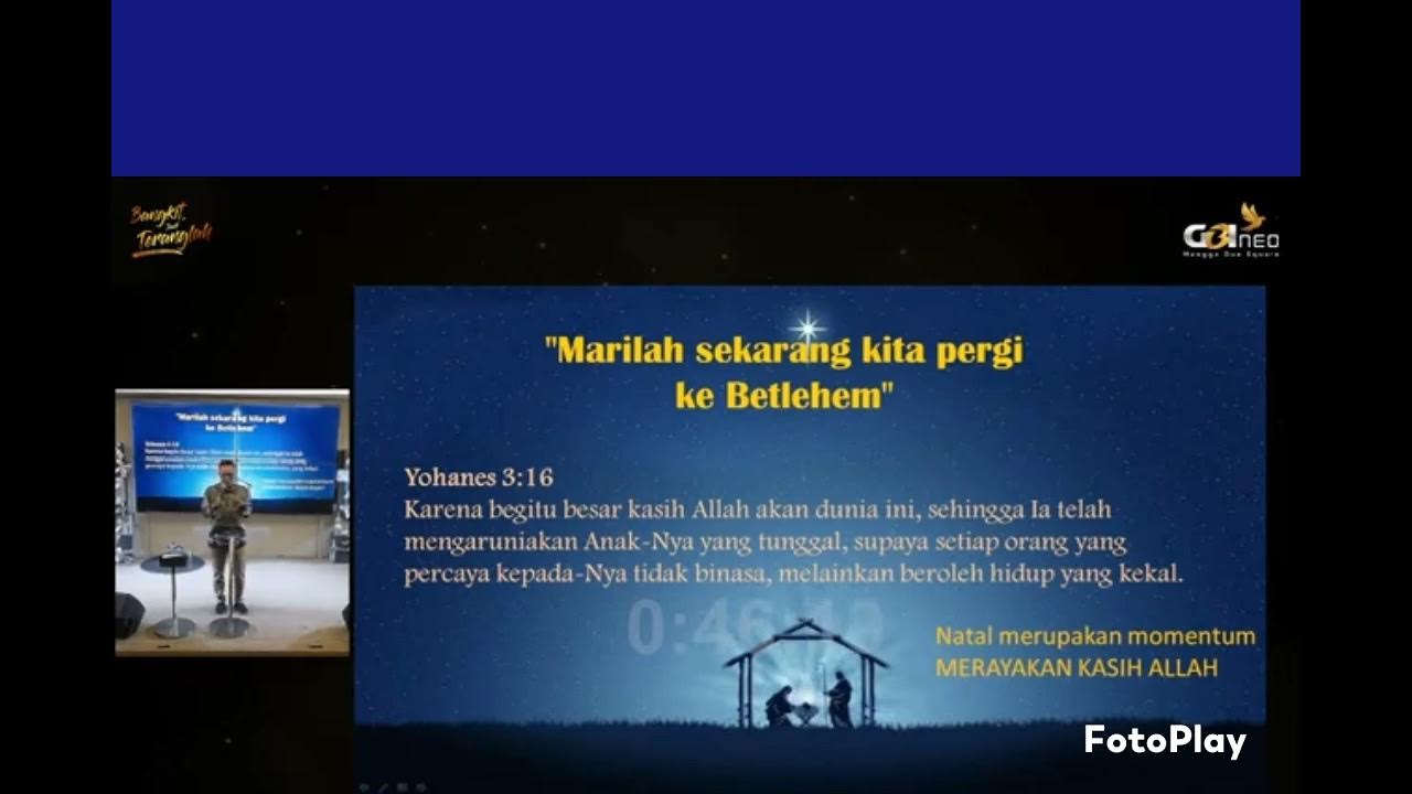 Pdt. DR Yan JB Parrangan, M.Th ( Marilah Sekarang kita Ke Betlehem Minggu 29Des 2024 GBI Neo MDS ...
