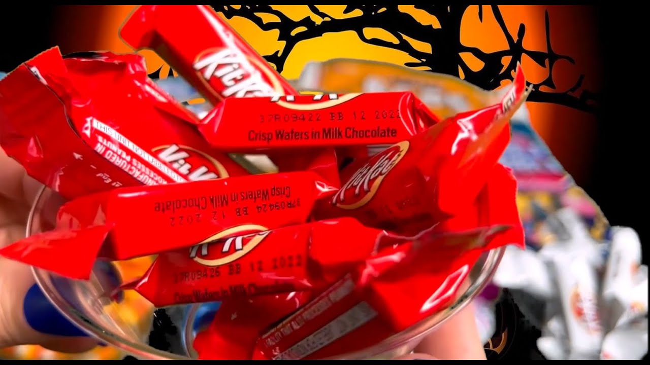 Filling Cups With Halloween Candy ASMR - YouTube