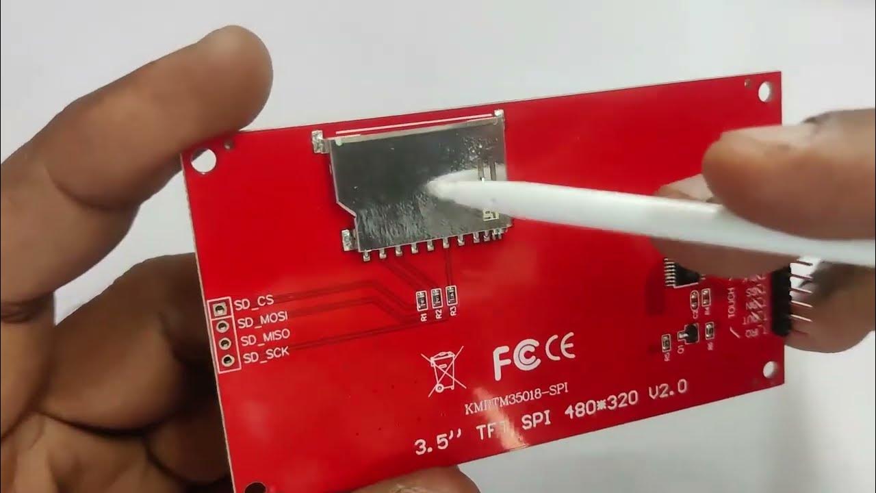 3.5" TFT Color TOUCH Display-DRIVER ILI9488 for NodeMcu ESP32 - YouTube