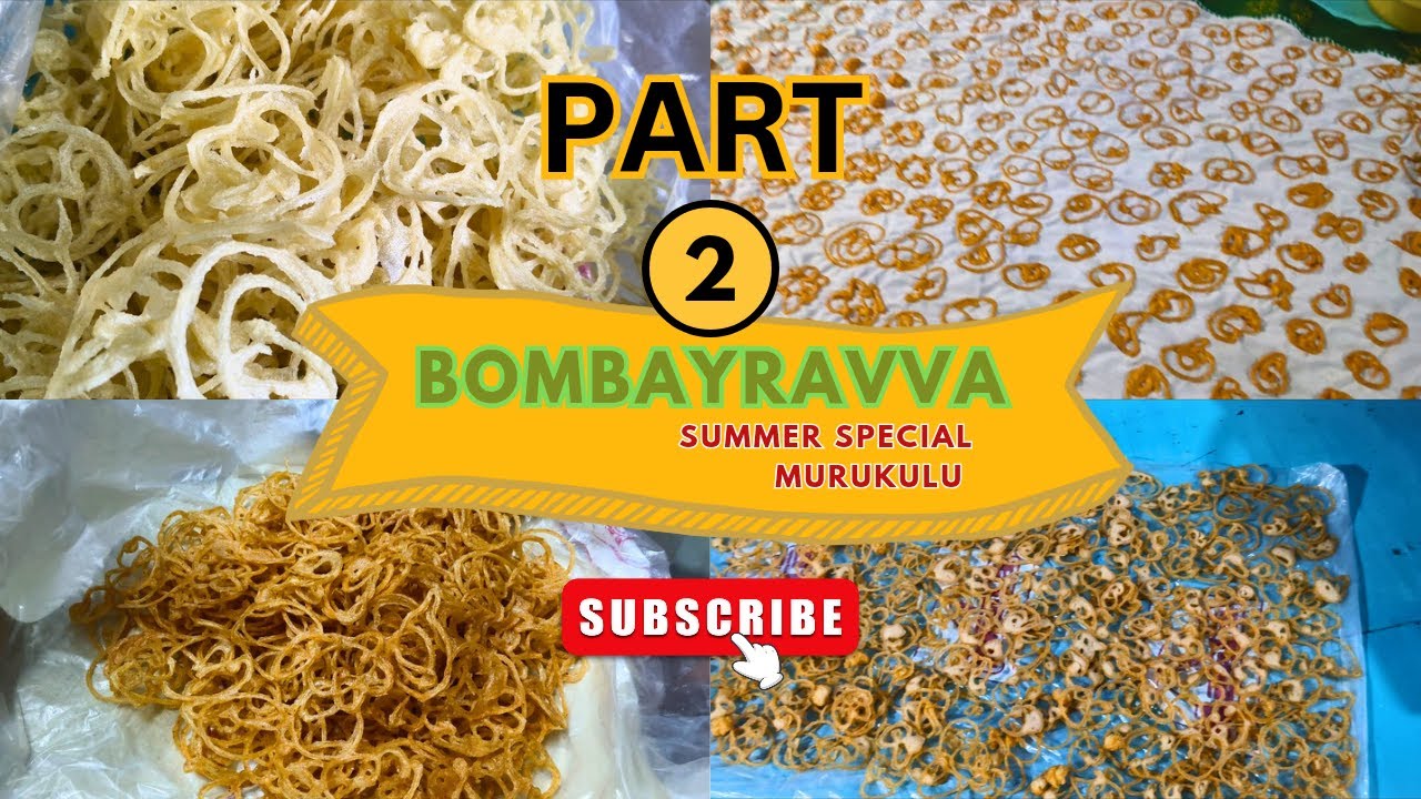 Bombay ravva MURUKULU Part-2/#murukulu #ravva #summer #snacksrecipe ...