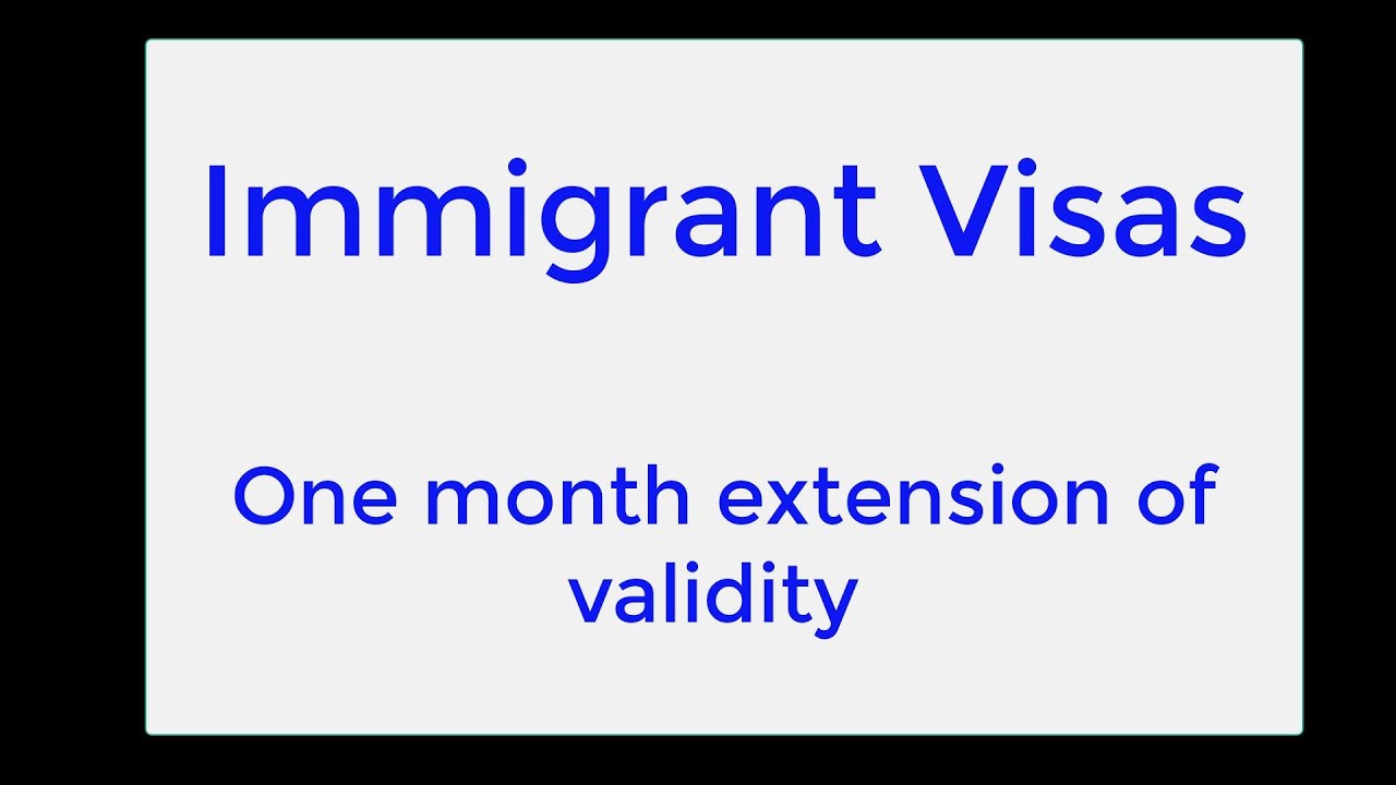 One month extension of medical validity - YouTube