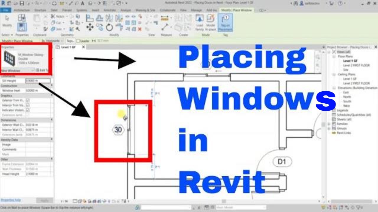 Placing the windows in the Plan | Placing the windows in revit plan ...