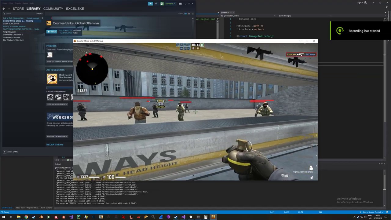[CSGO] animated hp bars and rpg style damage numbers - YouTube