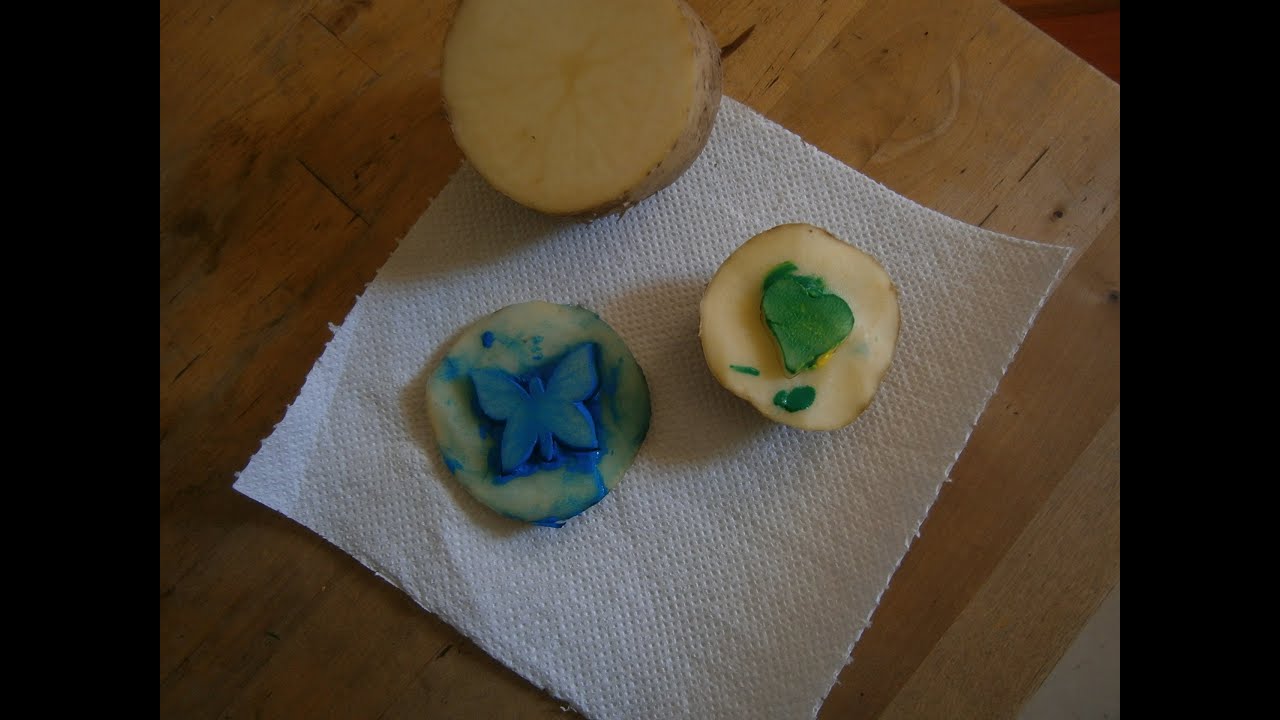 How to make awesome wrapping paper with the help of a potato!!! - YouTube