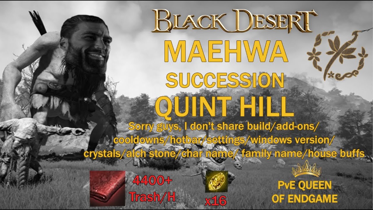 BDO/Quint Hill/Maehwa Succession/4440+ Trash/H Lv.2 LS - YouTube