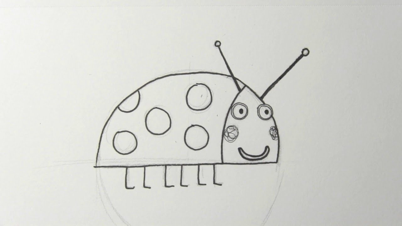How to draw Gaston the Ladybird from Ben and Holly's Little Kingdom ...