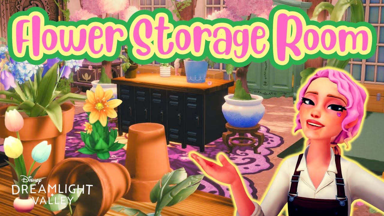 Cozy Flower Storage Room [Speed Build] | Disney Dreamlight Valley - YouTube