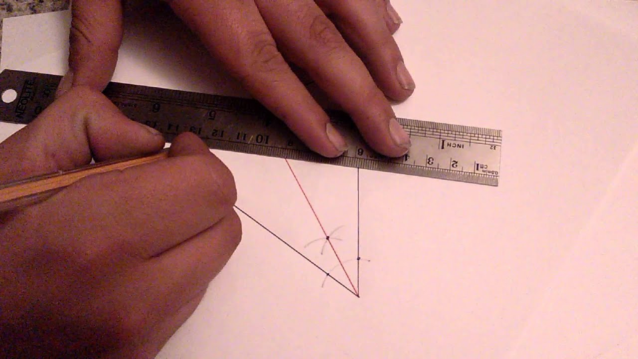 Construccion de bisectriz con Regla y Compas - YouTube