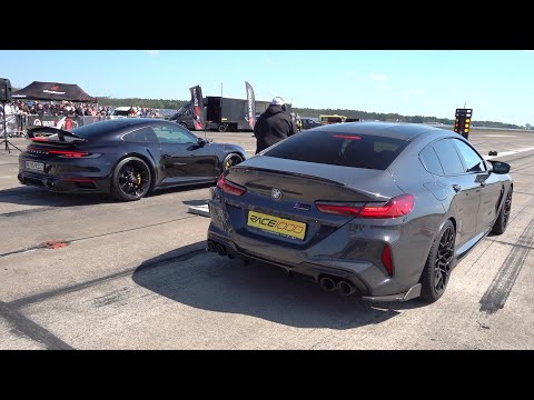 Porsche 992 Turbo S vs BMW M8 Competition